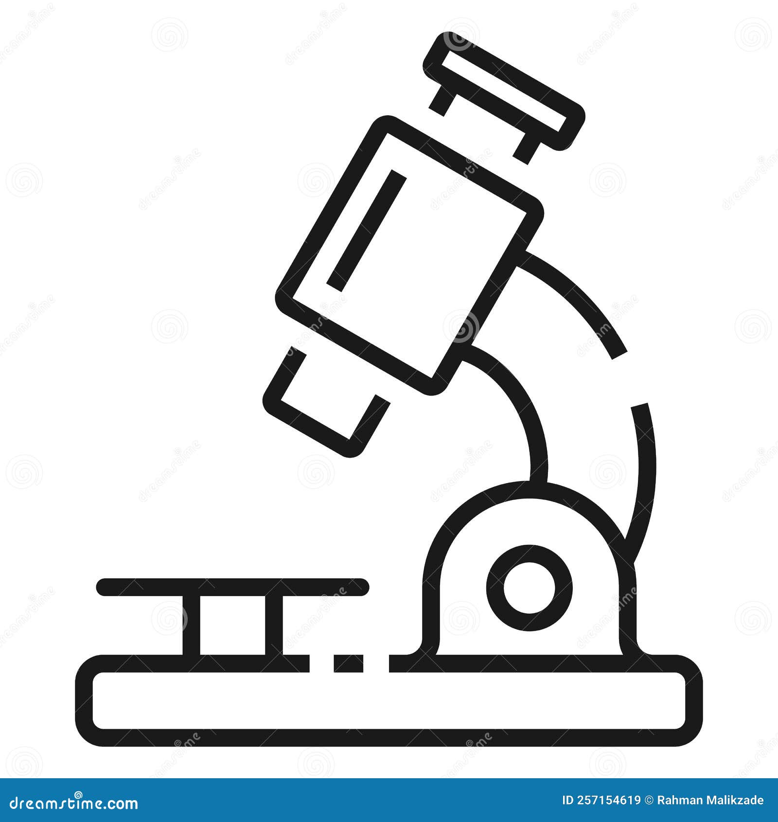 Laboratory Microscope Line Icon. Lab Concept Vector Illustration Stock ...