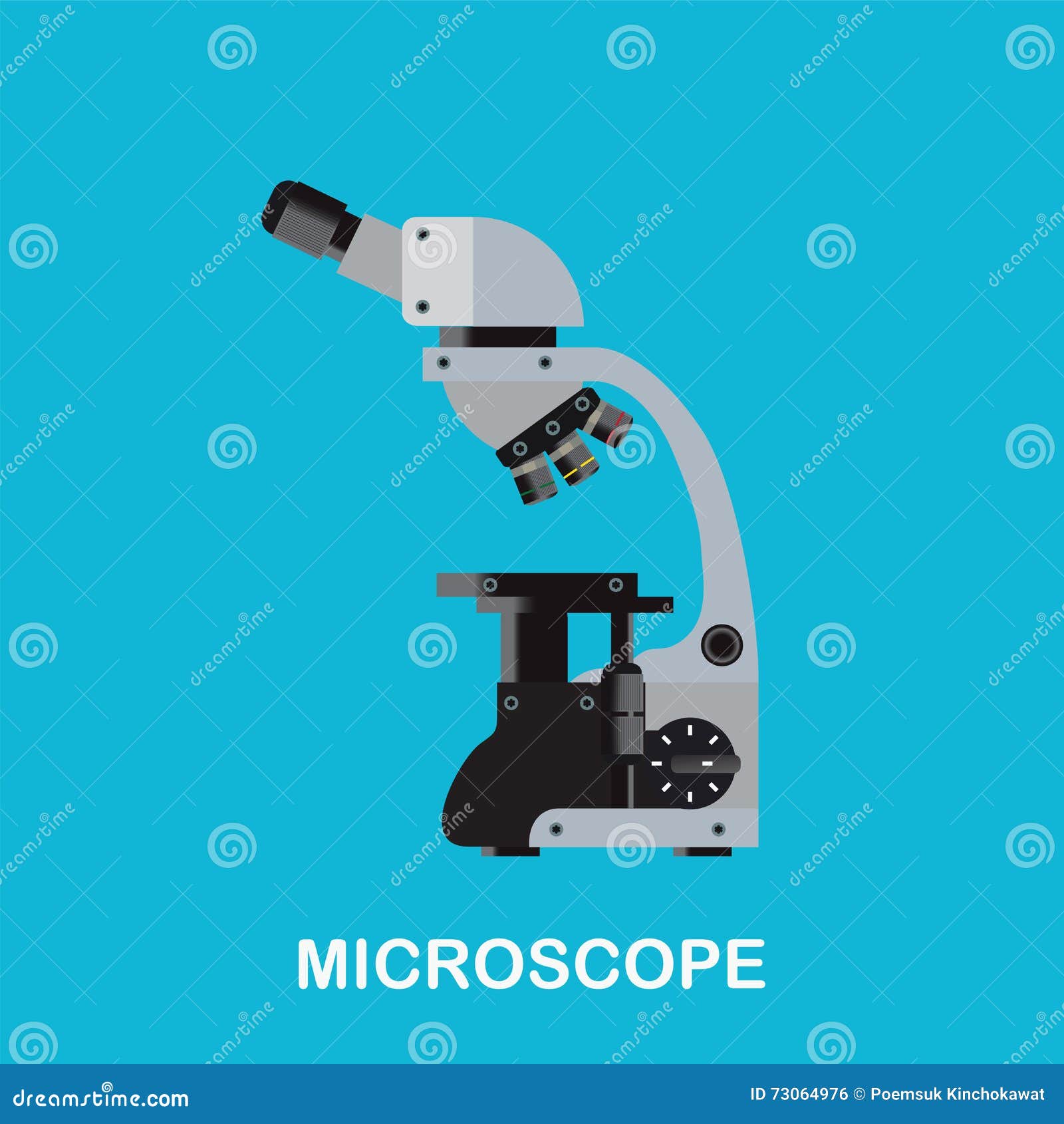 Laboratory Microscope Instrument For Scientific Research Cartoon Vector ...
