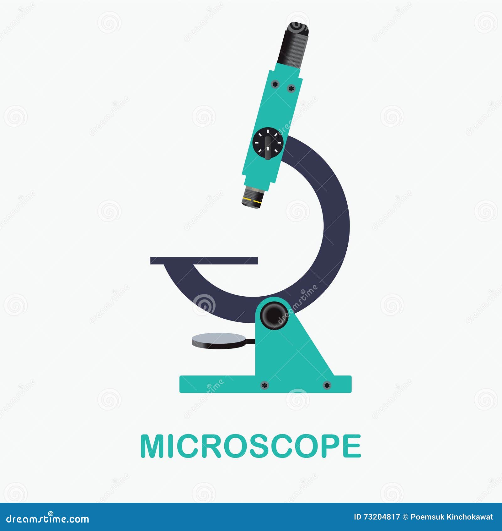Laboratory Microscope Instrument For Scientific Research Cartoon Vector ...