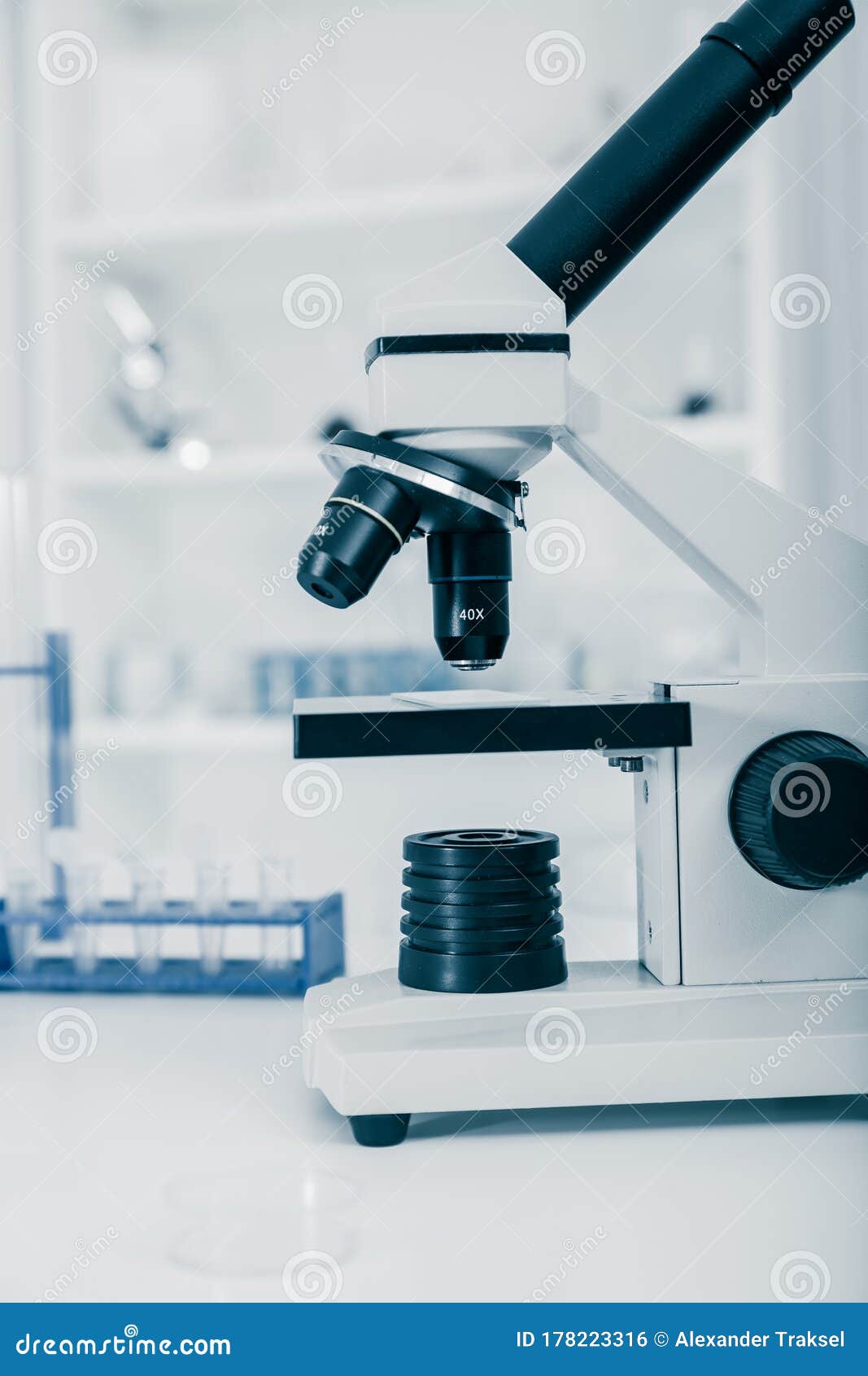 Laboratory Microscope . Modern Microscopes in a Lab Stock Photo - Image ...