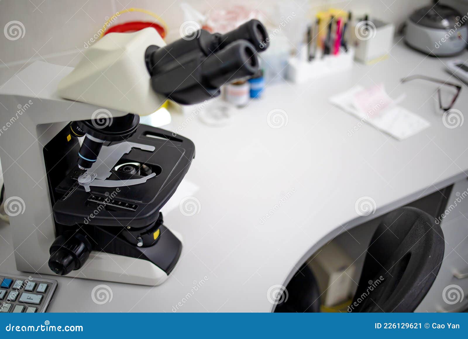 Laboratory Microscope. Modern Microscopes in a Lab. Stock Image - Image ...
