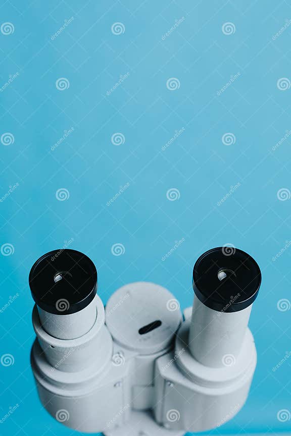 Laboratory Microscope with Multiple Lenses. Stock Image - Image of ...