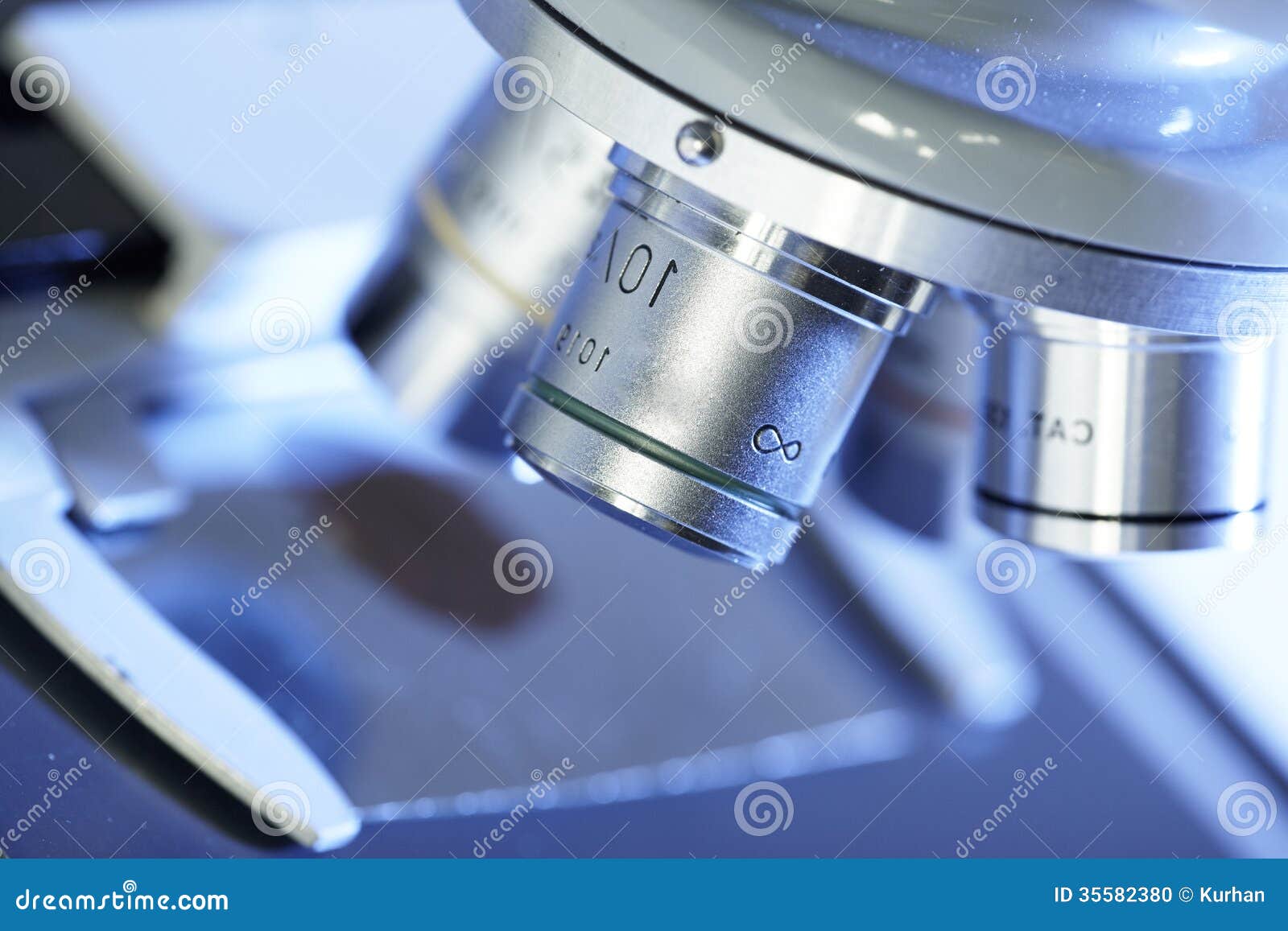 Laboratory Microscope. Scientific And Healthcare Research Background ...