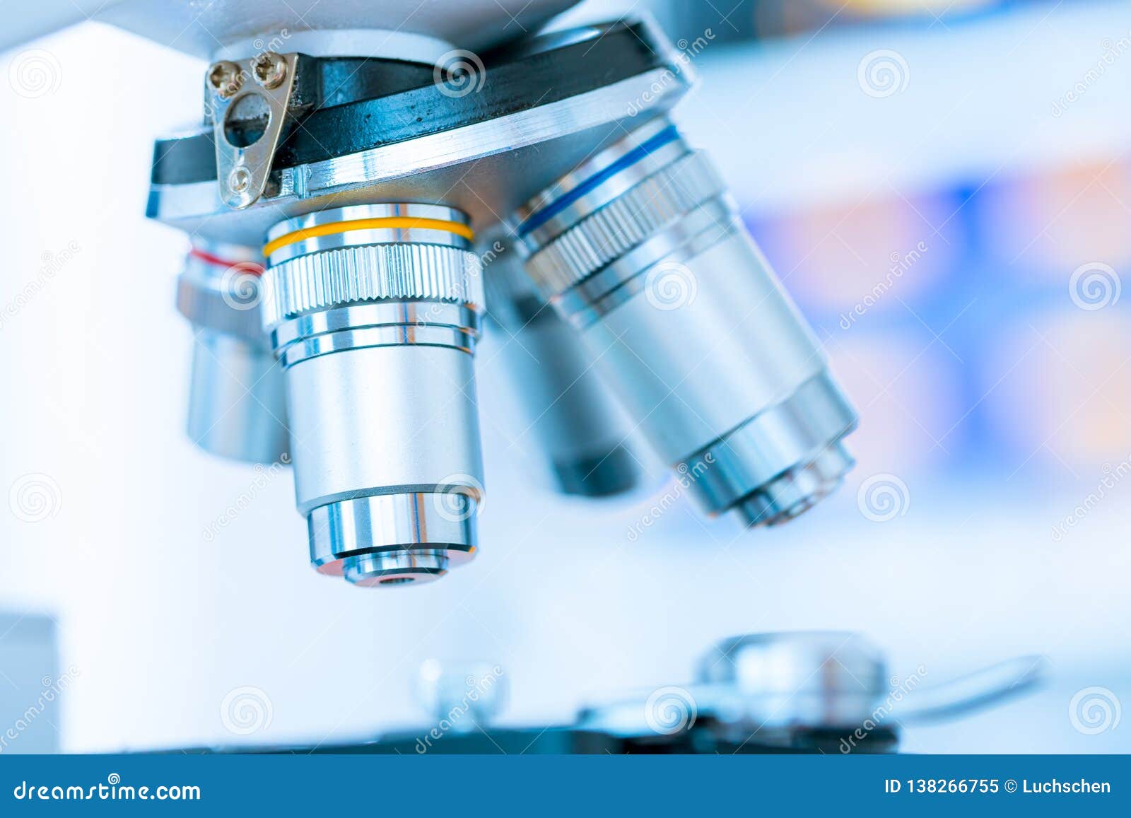 Laboratory Microscope. Scientific Research Background Stock Image ...