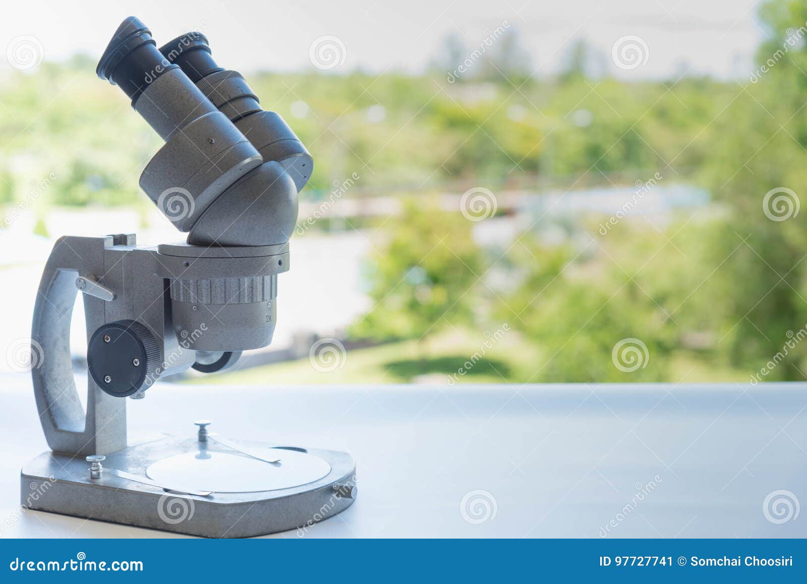 Laboratory Microscope stock image. Image of background - 97727741