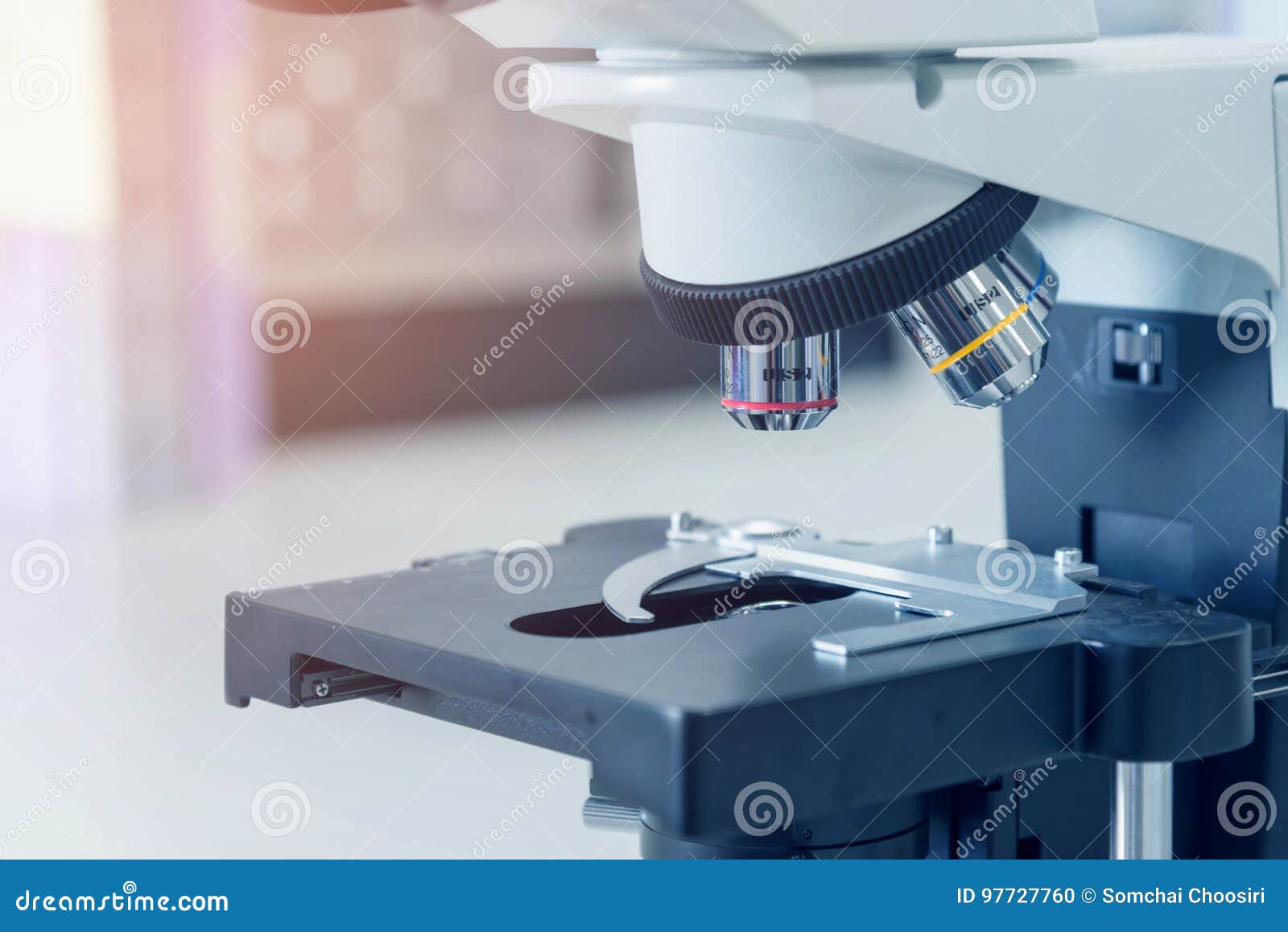 Laboratory Microscope stock photo. Image of medicine - 97727760