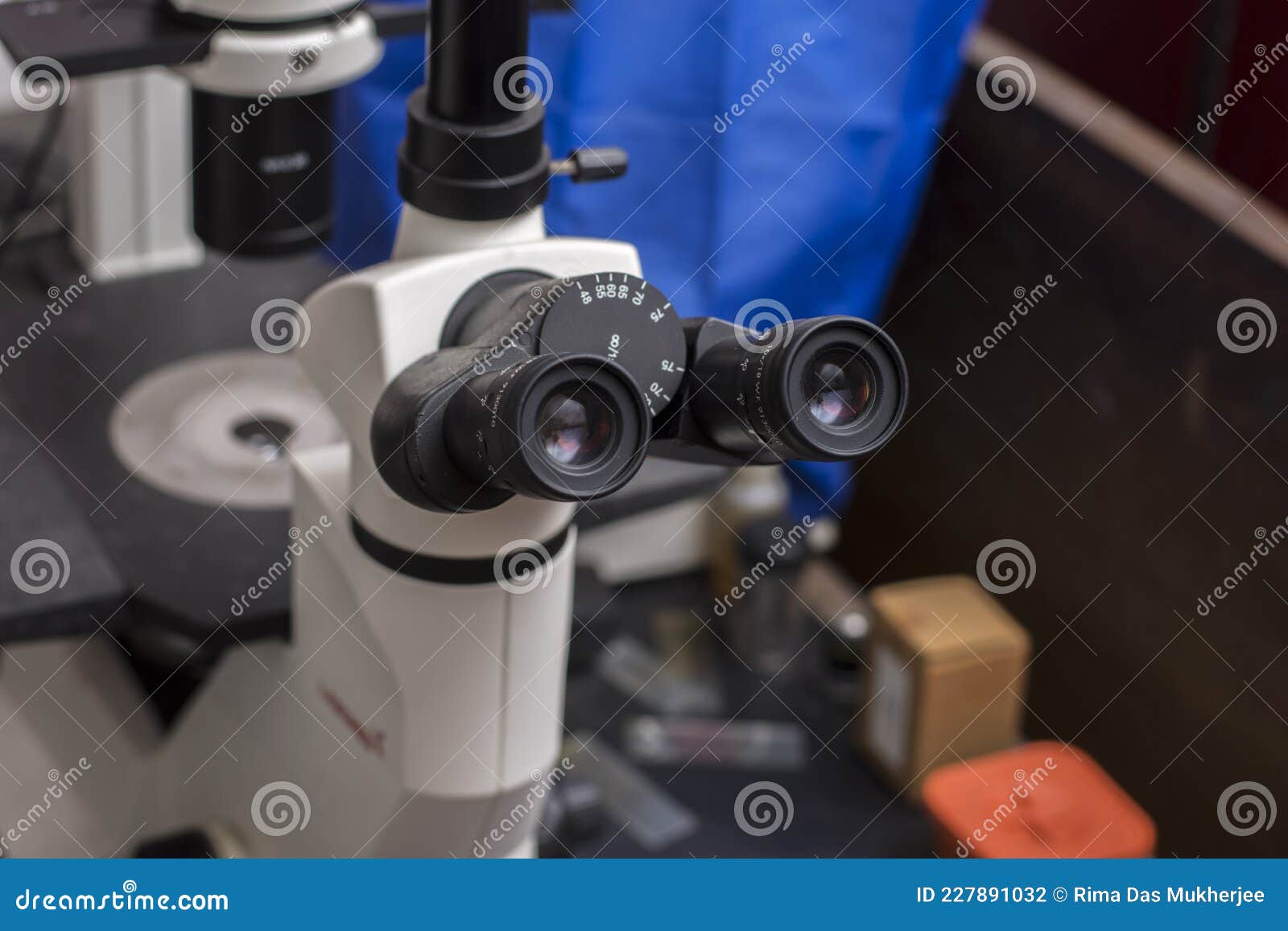 Laboratory Microscope with Selective Focus Stock Photo - Image of ...