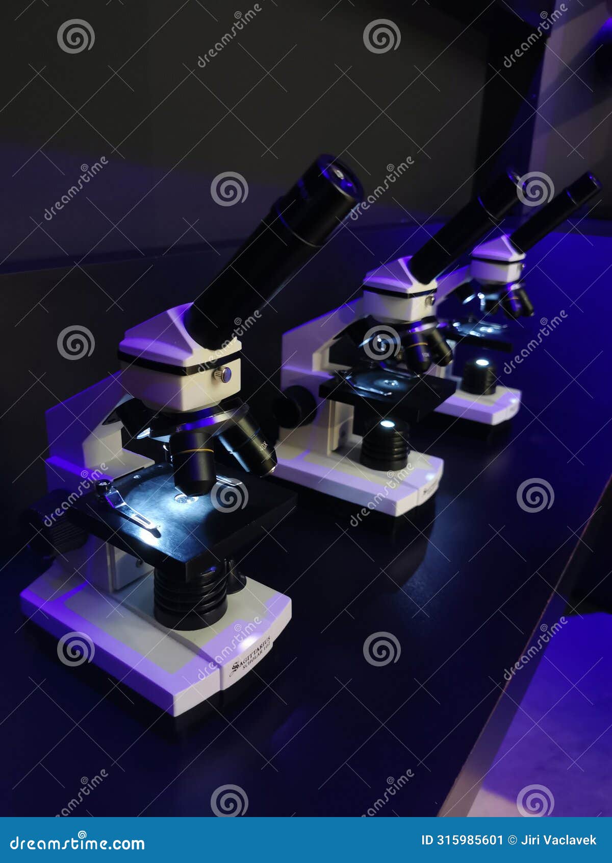 Laboratory with Microscopes Stock Image - Image of science, chemistry ...