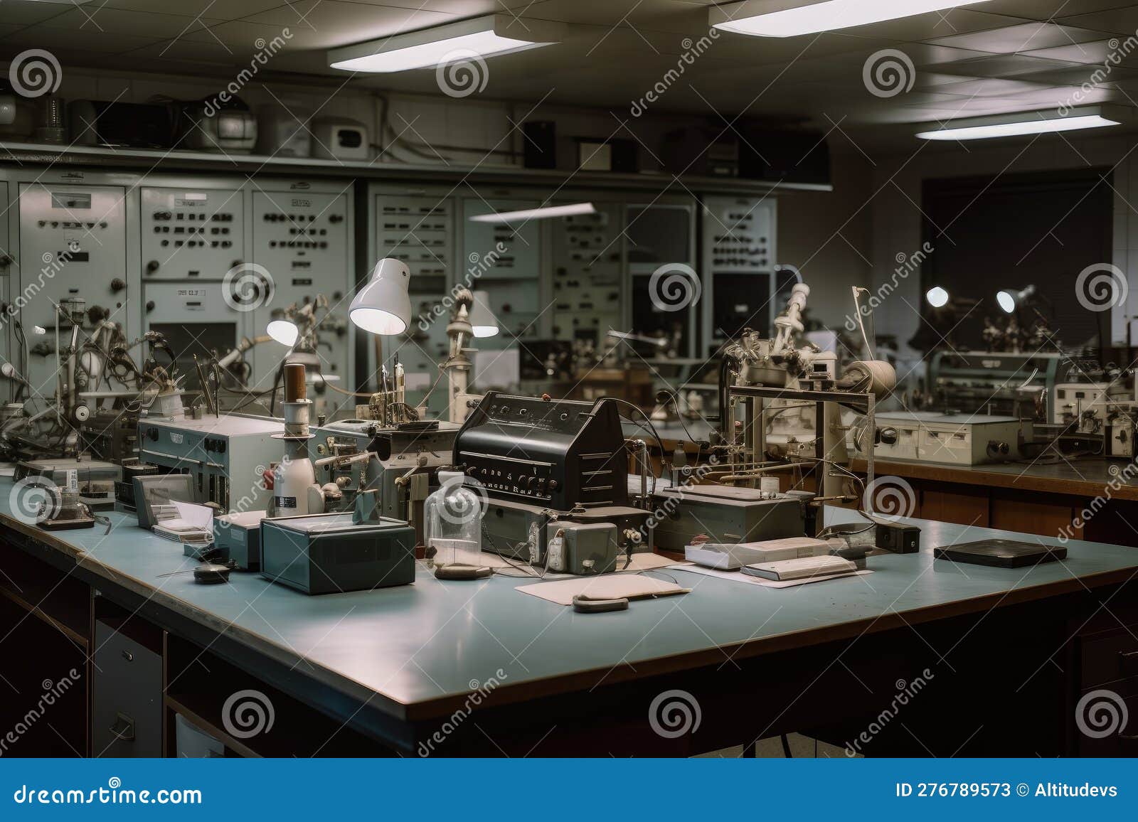 A Laboratory with a Mix of Old and New Equipment, Reflecting the ...