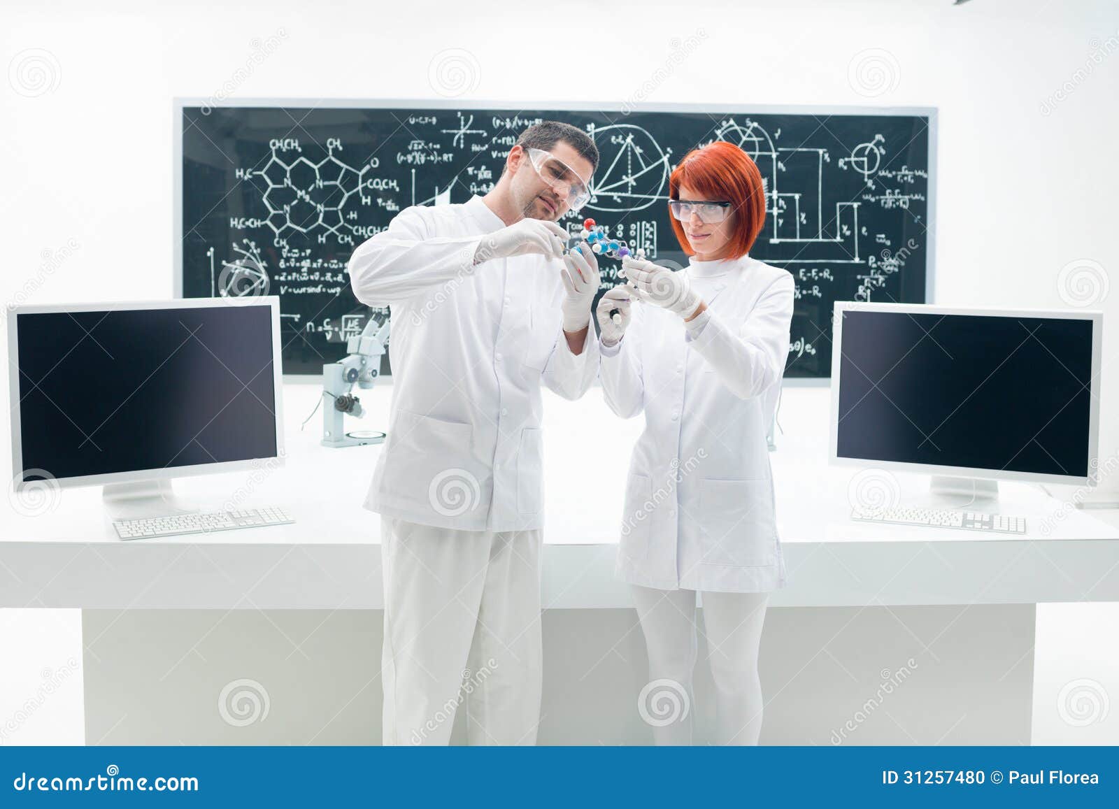Laboratory Molecular Analysis Stock Photo - Image of background ...