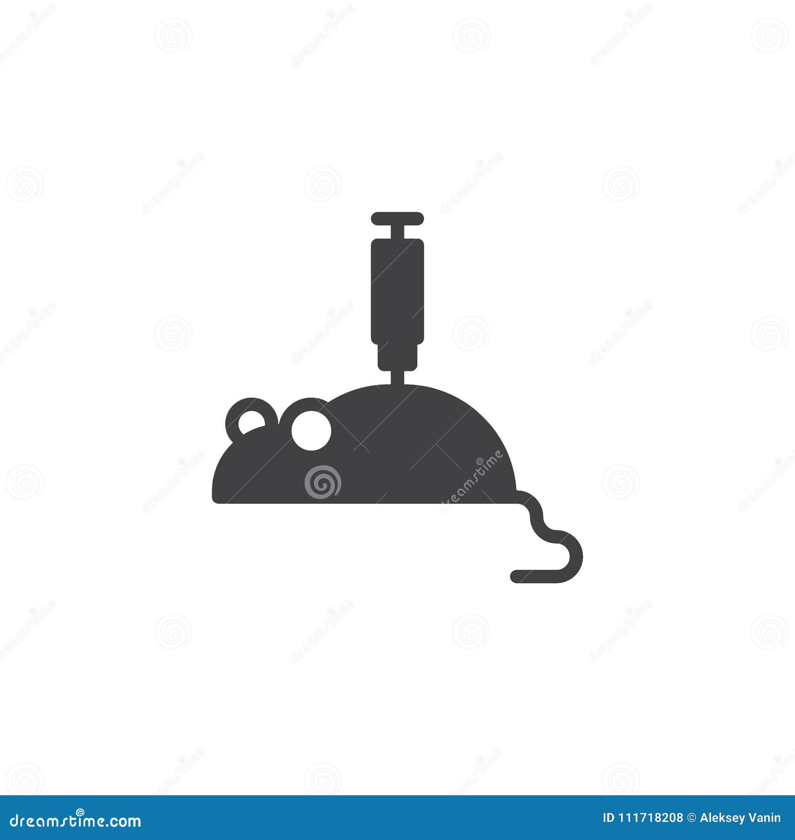 Laboratory Mouse with Injection Vector Icon Stock Vector - Illustration ...