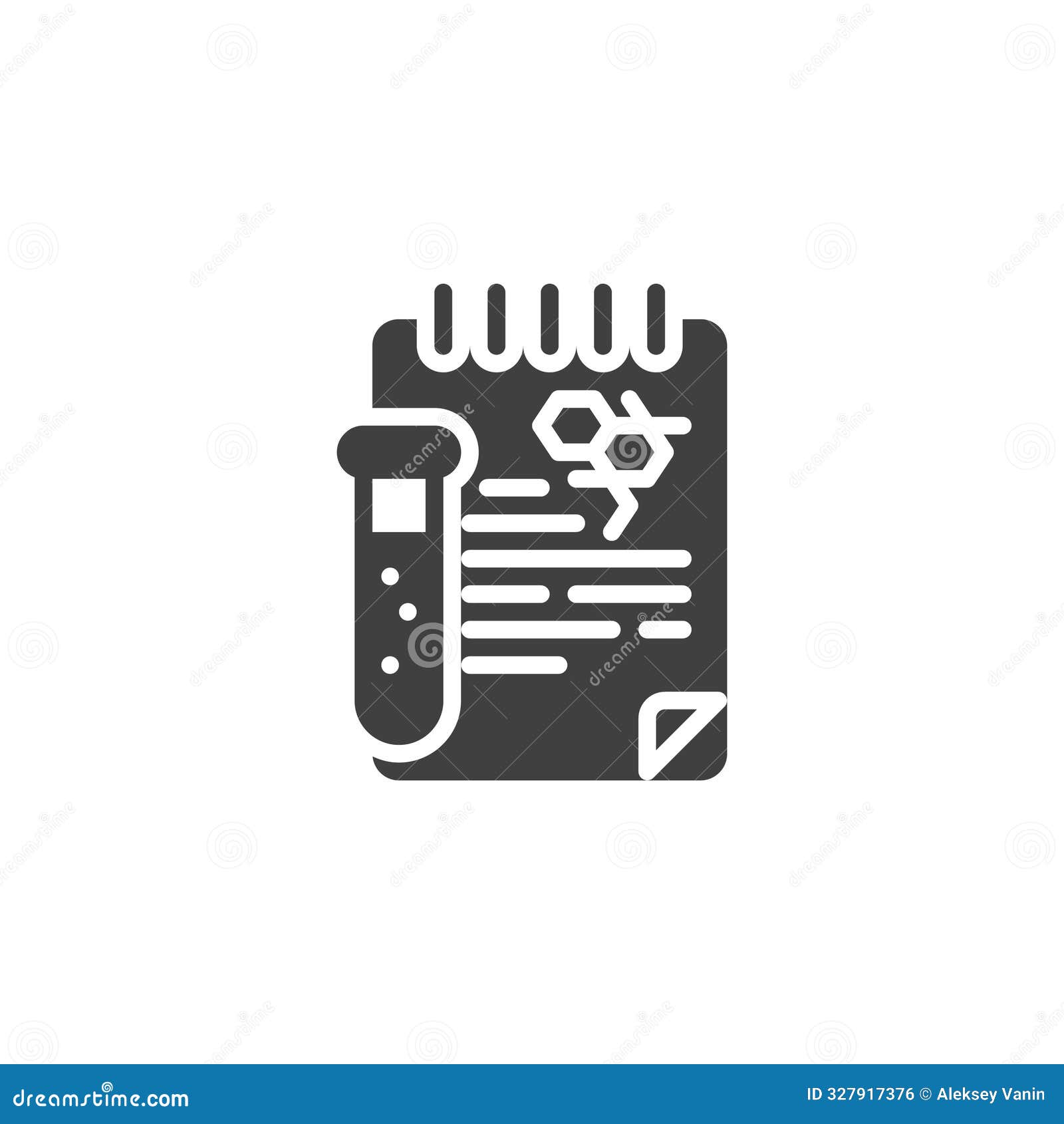 Laboratory Notebook with Handwritten Notes Vector Icon Stock ...