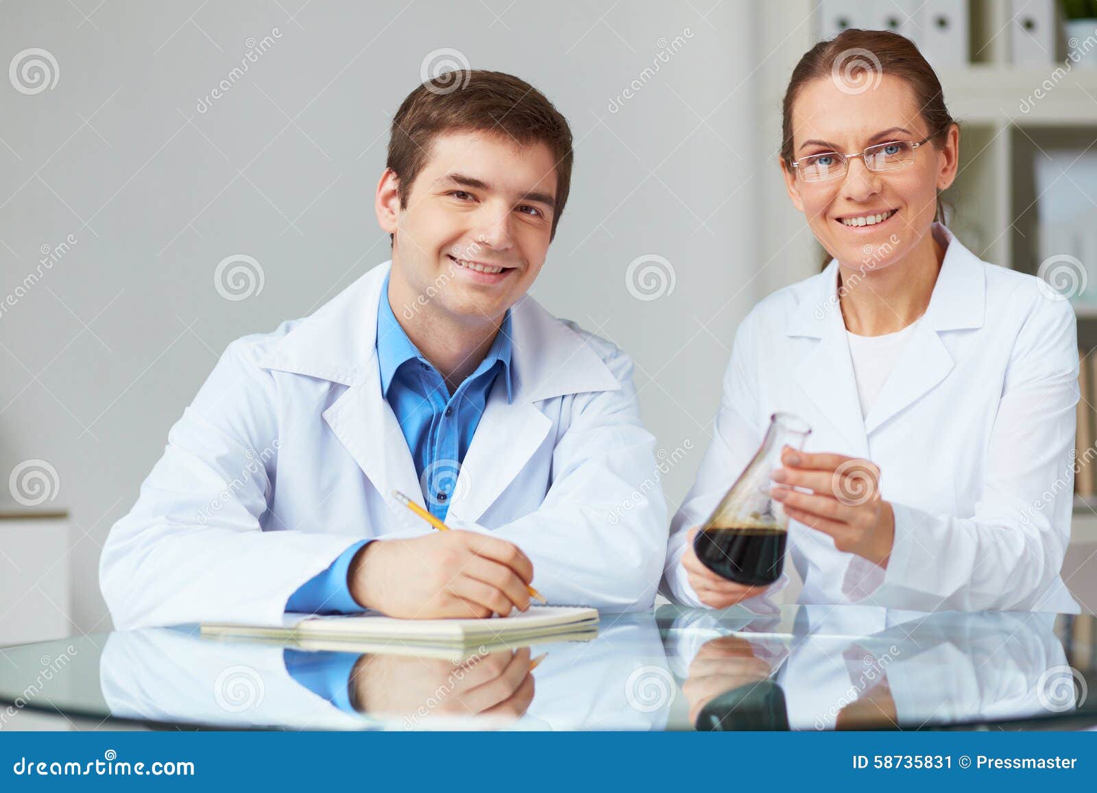 Laboratory observations stock image. Image of person - 58735831