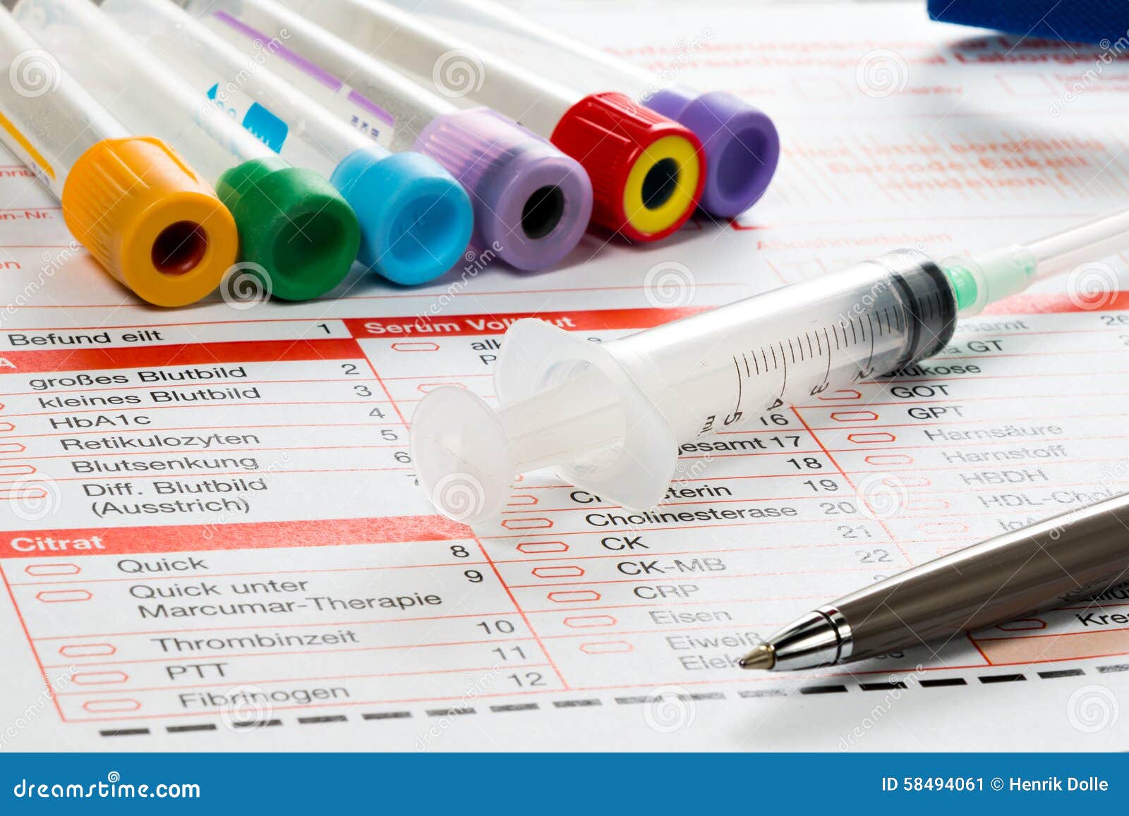 Laboratory Paper and Utensils for Blood Test Stock Image - Image of ...