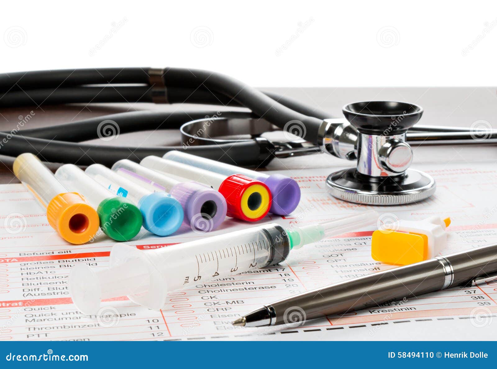 Laboratory Paper and Utensils for Blood Test Stock Photo - Image of ...