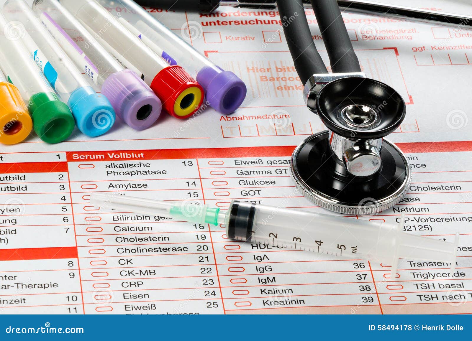 Laboratory Paper and Utensils for Blood Test Stock Photo - Image of ...