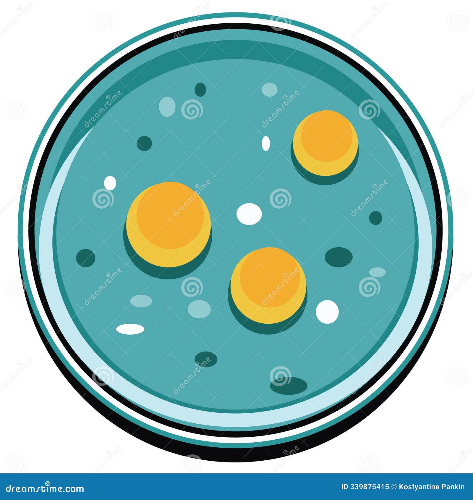 Laboratory Petri Dish With Pink Agar Plates And Pipette In Chemical ...