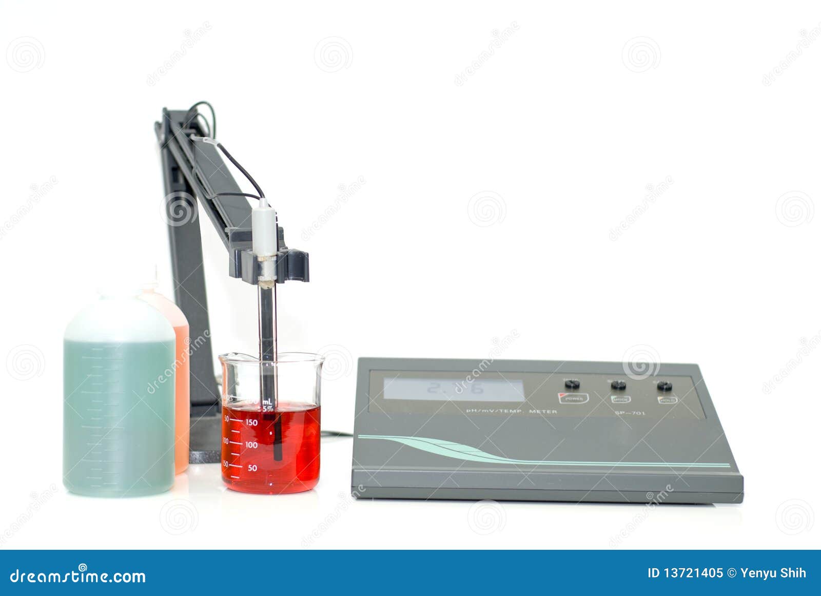 Laboratory pH meter stock image. Image of science, probe - 13721405
