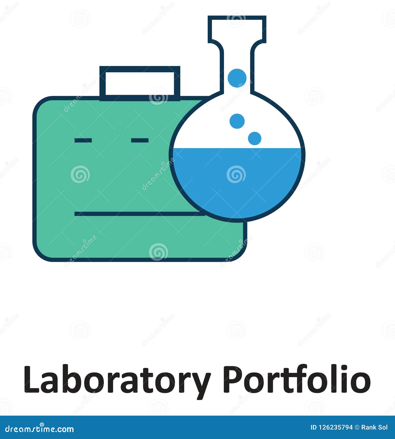 Laboratory Portfolio Isolated and Vector Icon for Technology Stock ...