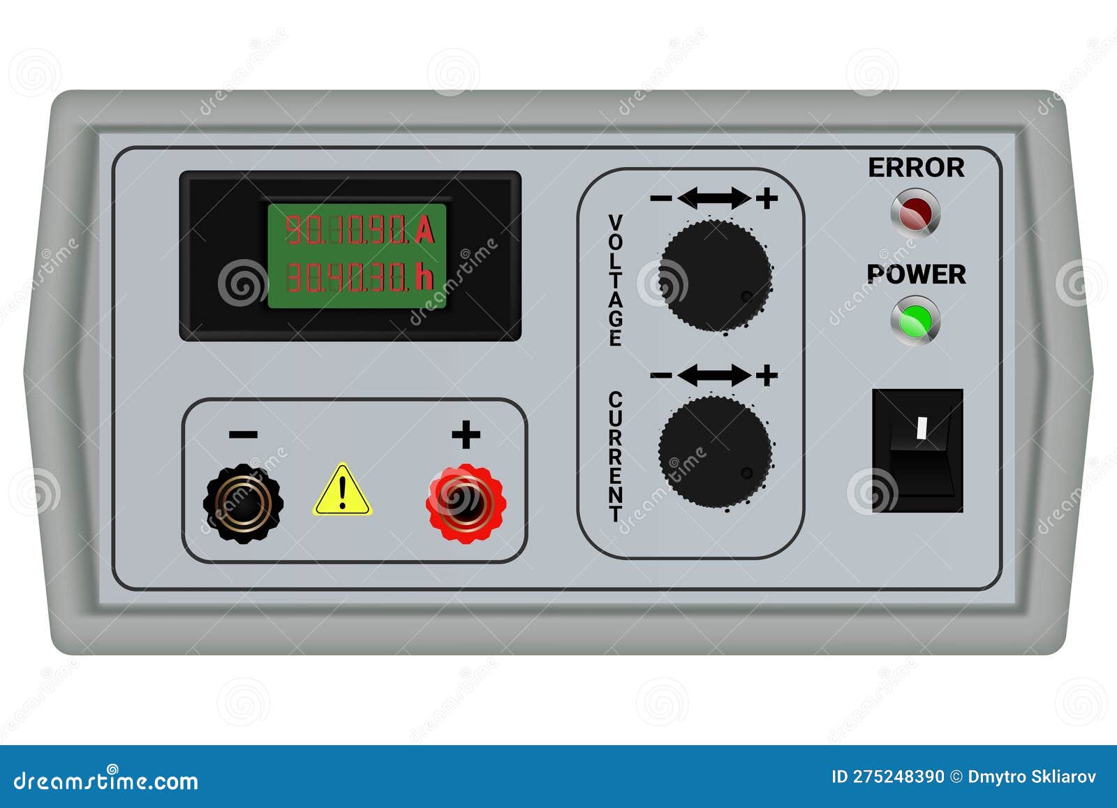 Laboratory Power Supply. Vector Graphics Stock Vector - Illustration of ...
