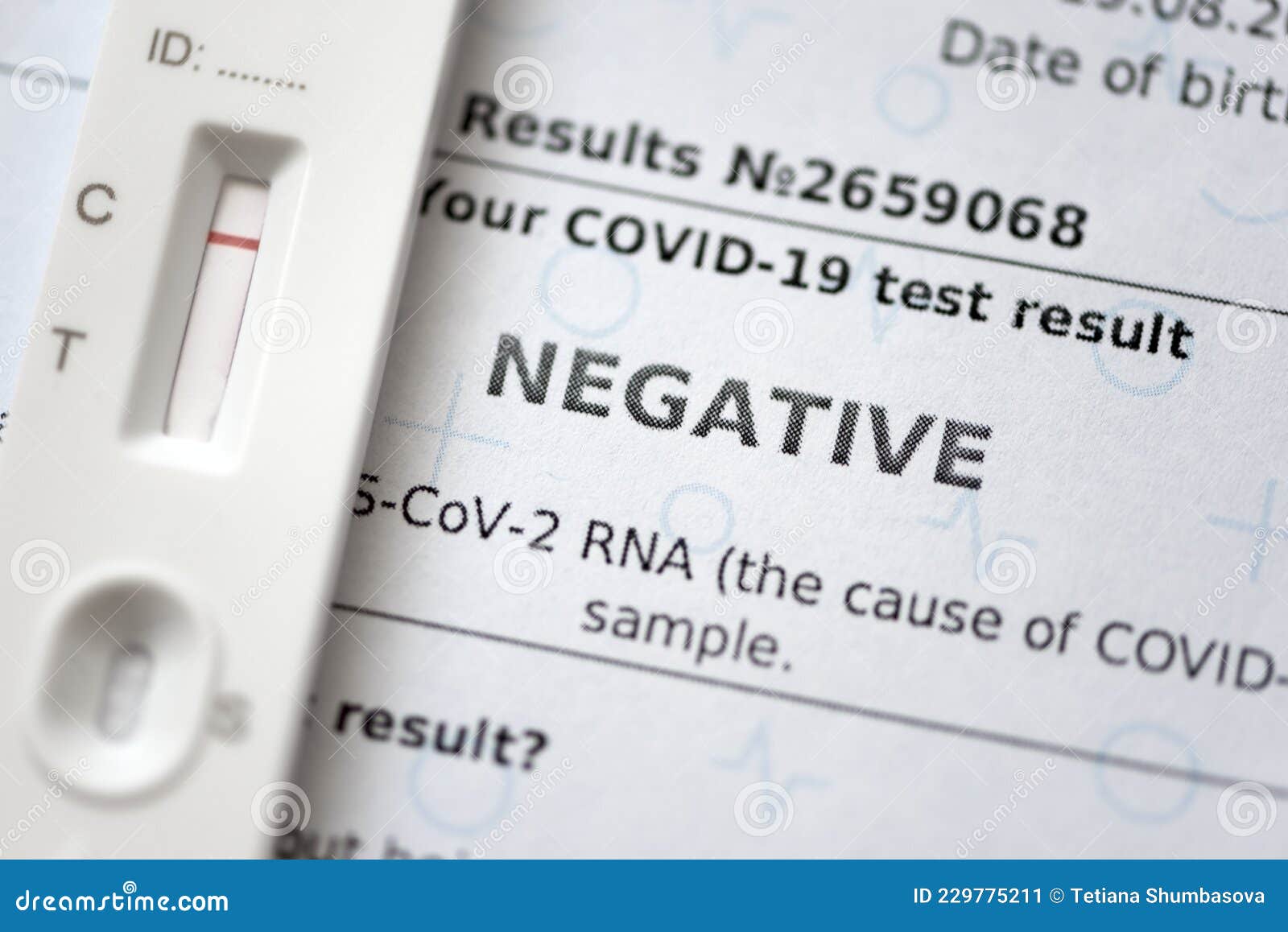 Laboratory Report with Negative Test Result by Using Rapid Test Device ...