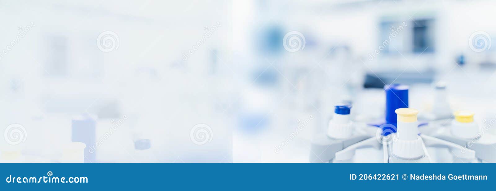 Laboratory Research Banner Wit Copy Space. Laboratory Equipment and ...