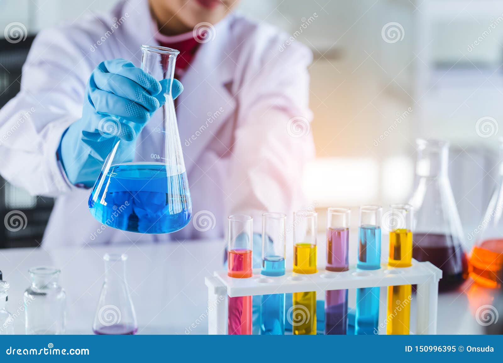 Laboratory Research Concept Stock Image - Image of blue, class: 150996395