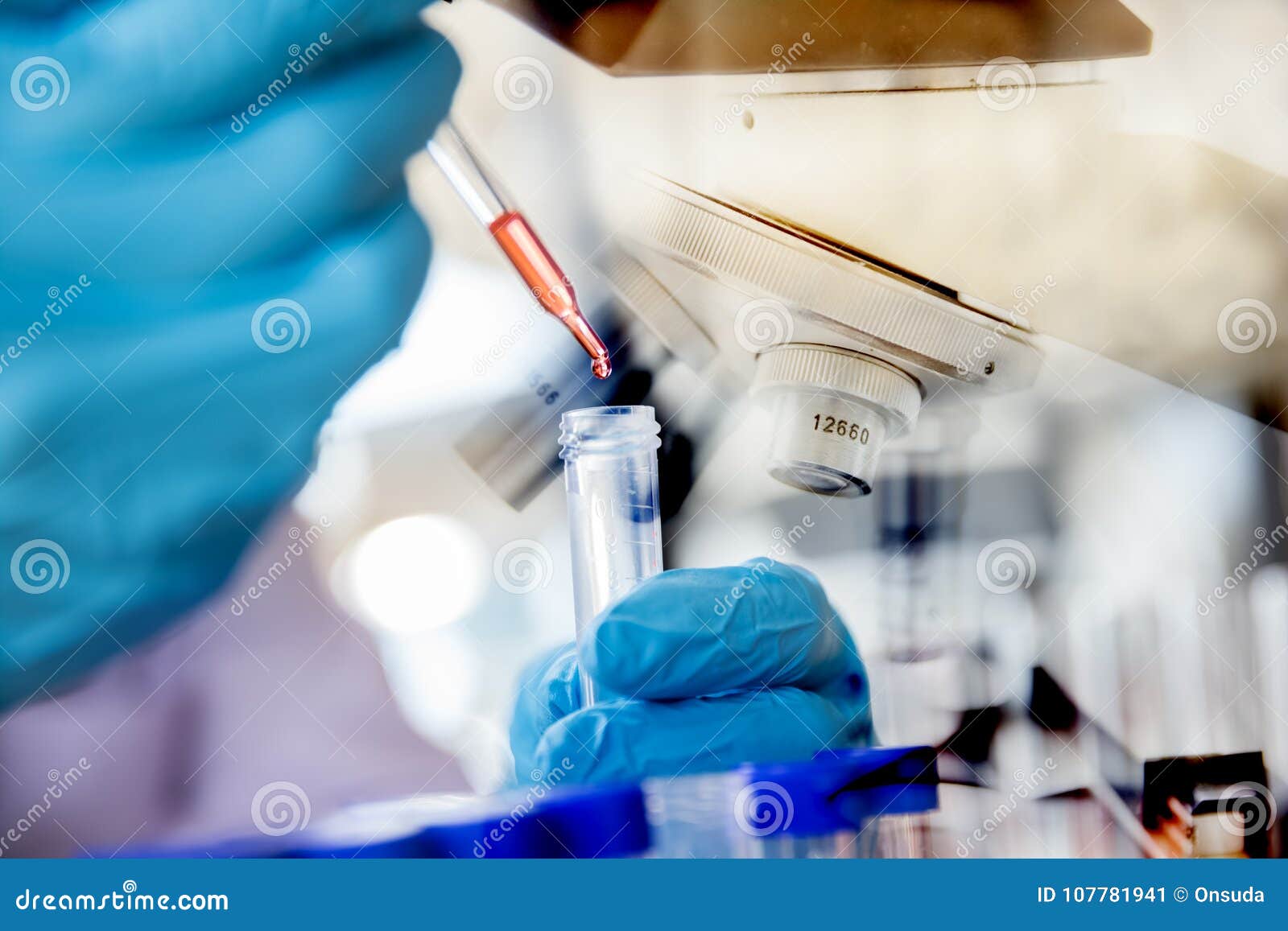 Laboratory Research Concept Stock Image - Image of experiment, blue ...