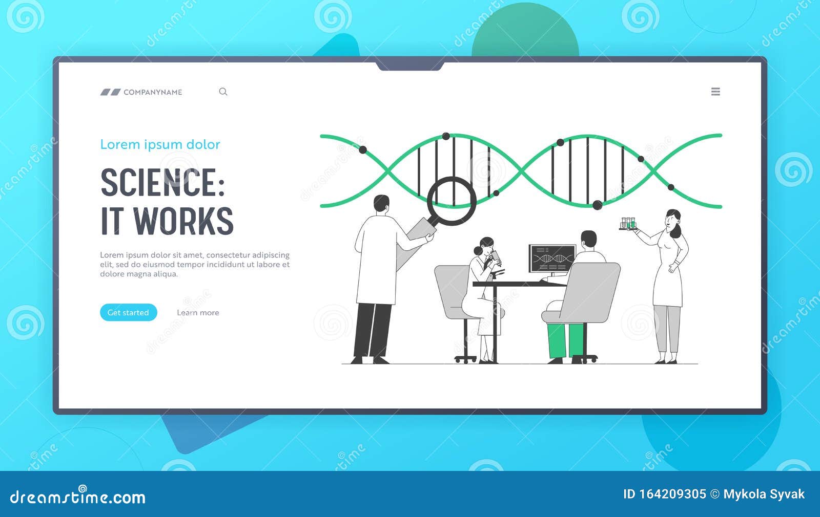 Laboratory Research or Experiment Process Website Landing Page ...