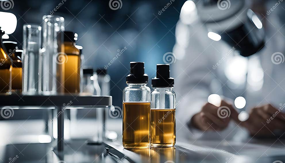 Laboratory Research - Experimenting with Chemical Samples Stock ...