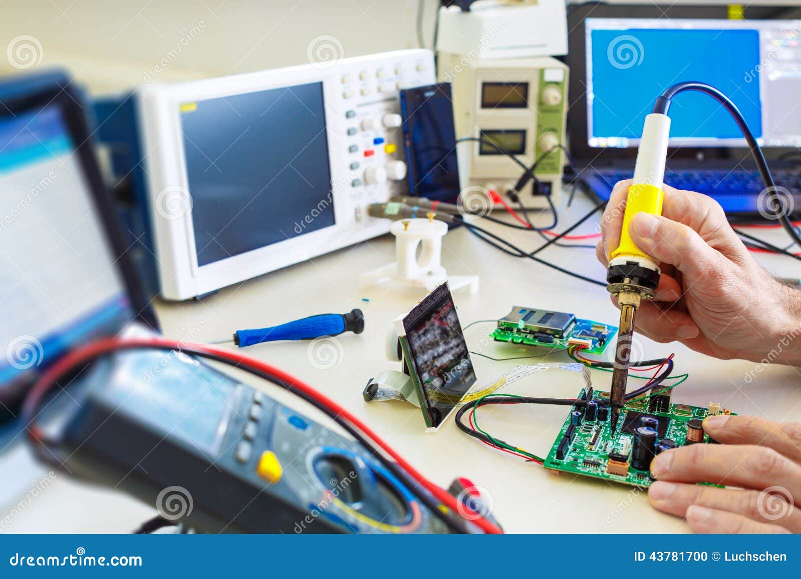 Laboratory of Research Microelectronics Stock Photo - Image of ...