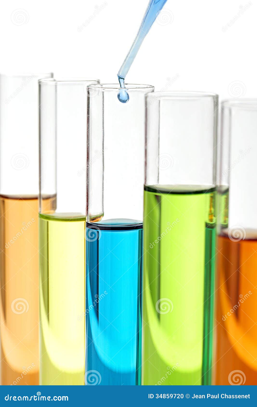Laboratory Research- Testing Tubs with Drop of Solution Stock Photo ...