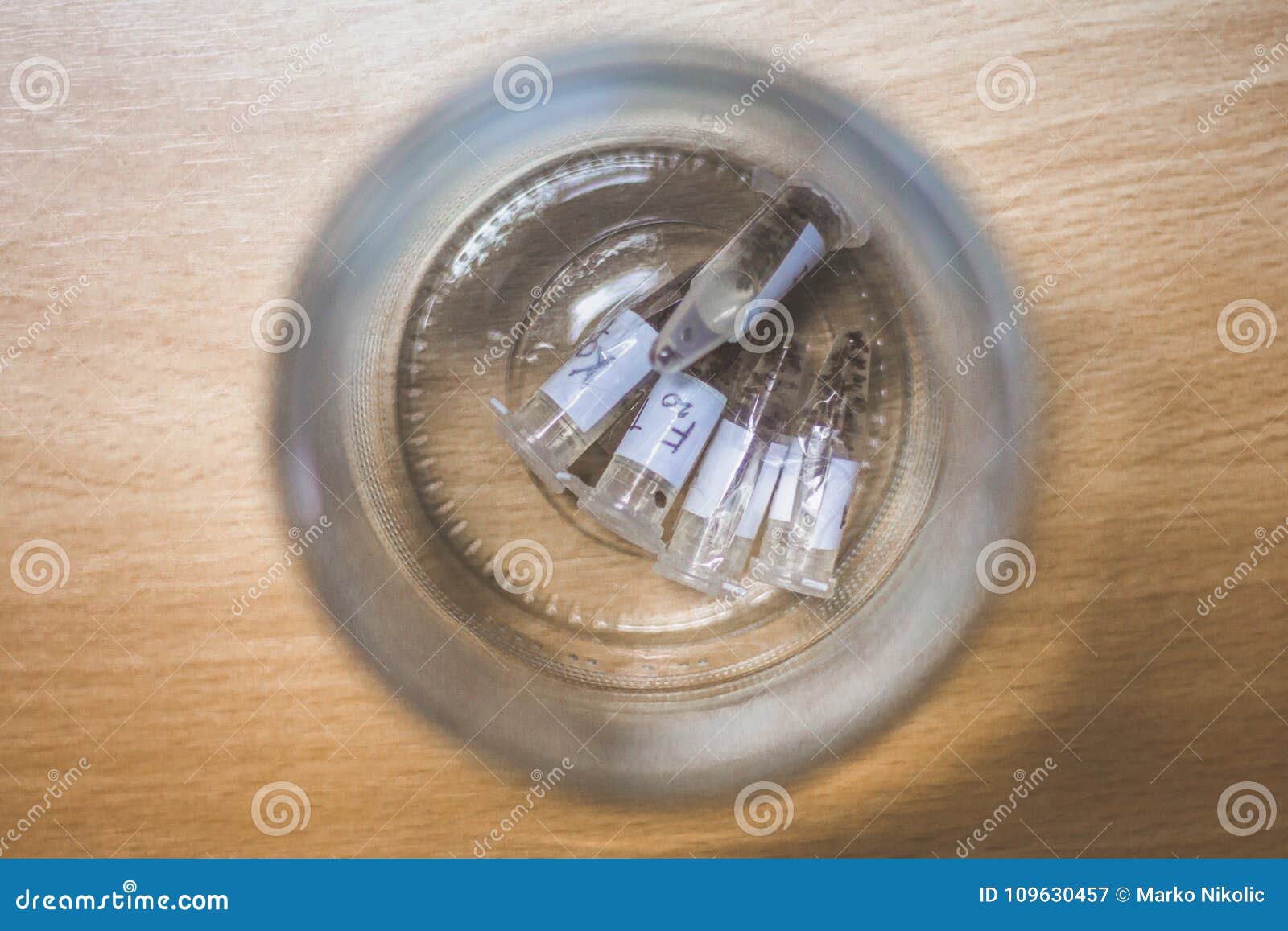 Laboratory Samples on the Table. Collecting Samples Stock Image - Image ...