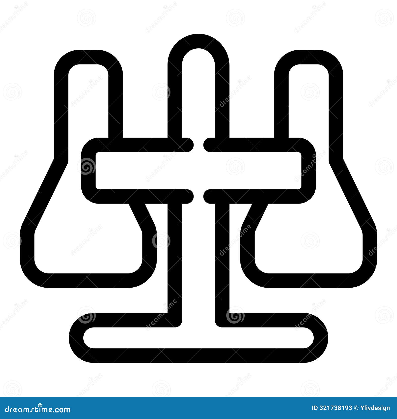 Laboratory Scale Comparing Two Flasks Representing Scientific Research ...