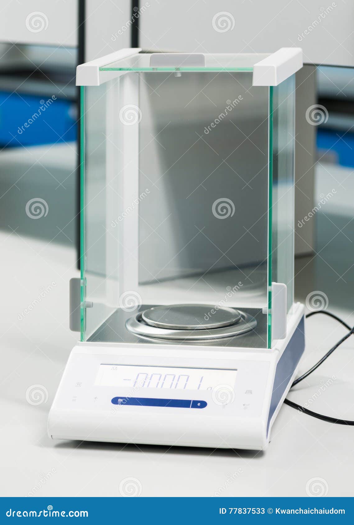 Laboratory Scale on White Table Stock Image - Image of biotechnology ...