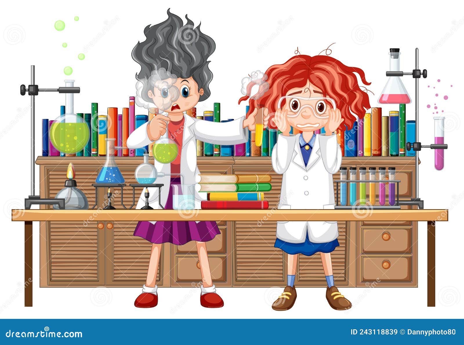 Laboratory Scene with Scientist Cartoon Character Stock Vector ... Laboratory Scene with Scientist Cartoon Character Stock Vector ...