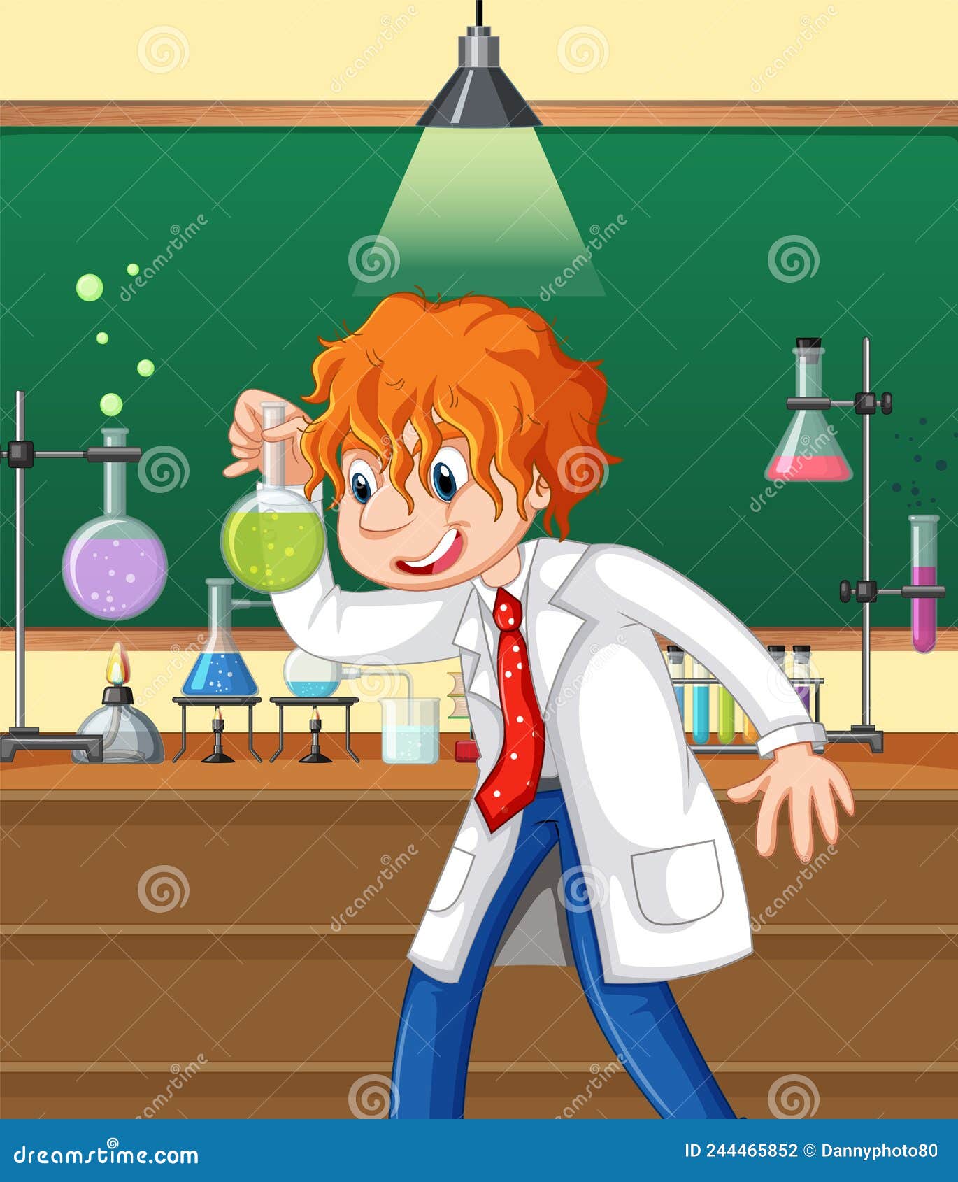 Laboratory Scene with Scientist Cartoon Character Stock Vector ... Laboratory Scene with Scientist Cartoon Character Stock Vector ...