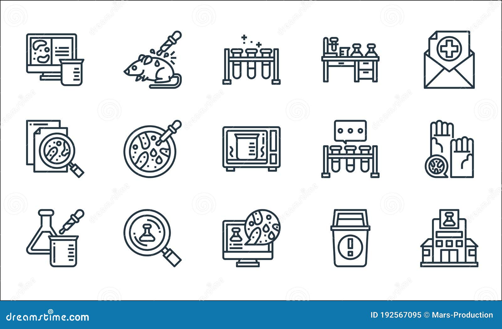 Laboratory and Science Line Icons. Linear Set Stock Vector ...