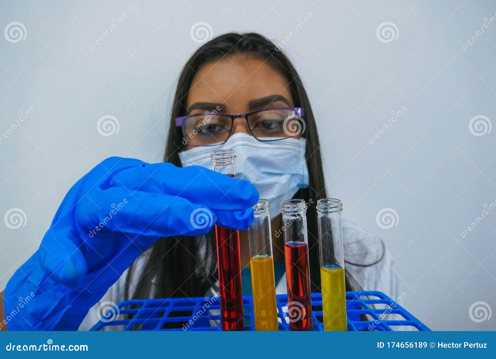 Laboratory Scientist - Technician Working with Test Tubes Stock Image ...
