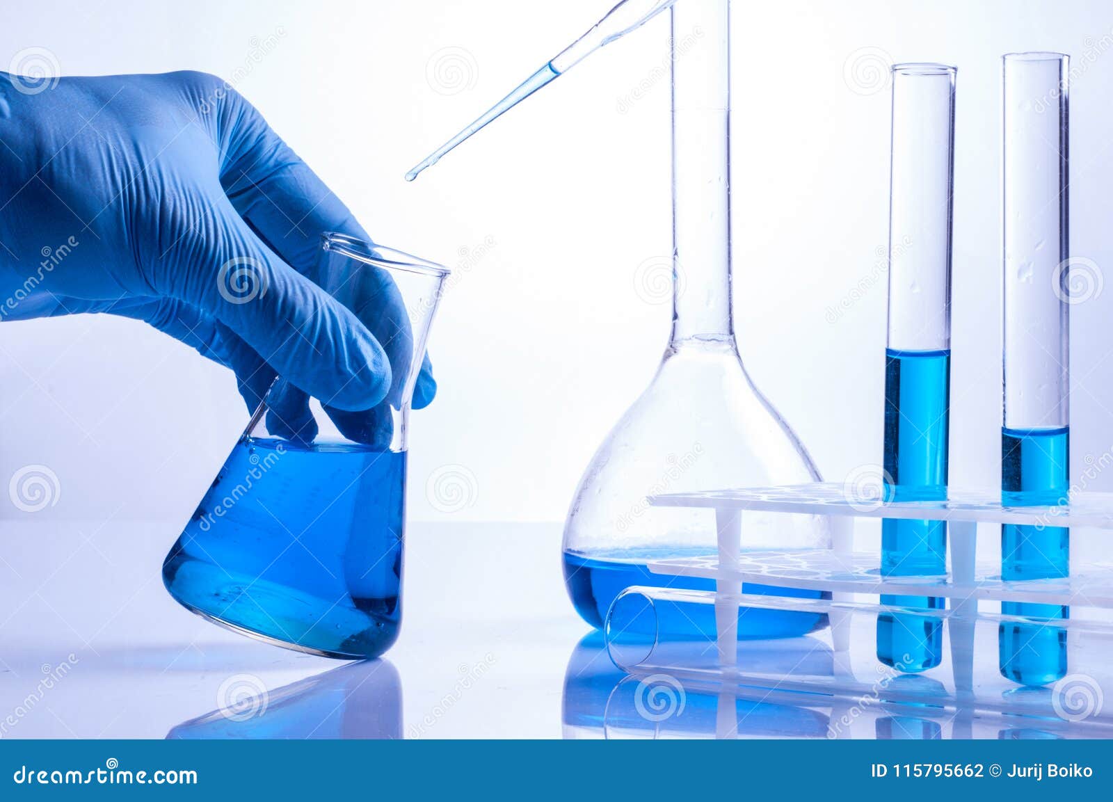 Laboratory Scientist Working at Lab with Test Tubes Stock Photo - Image ...