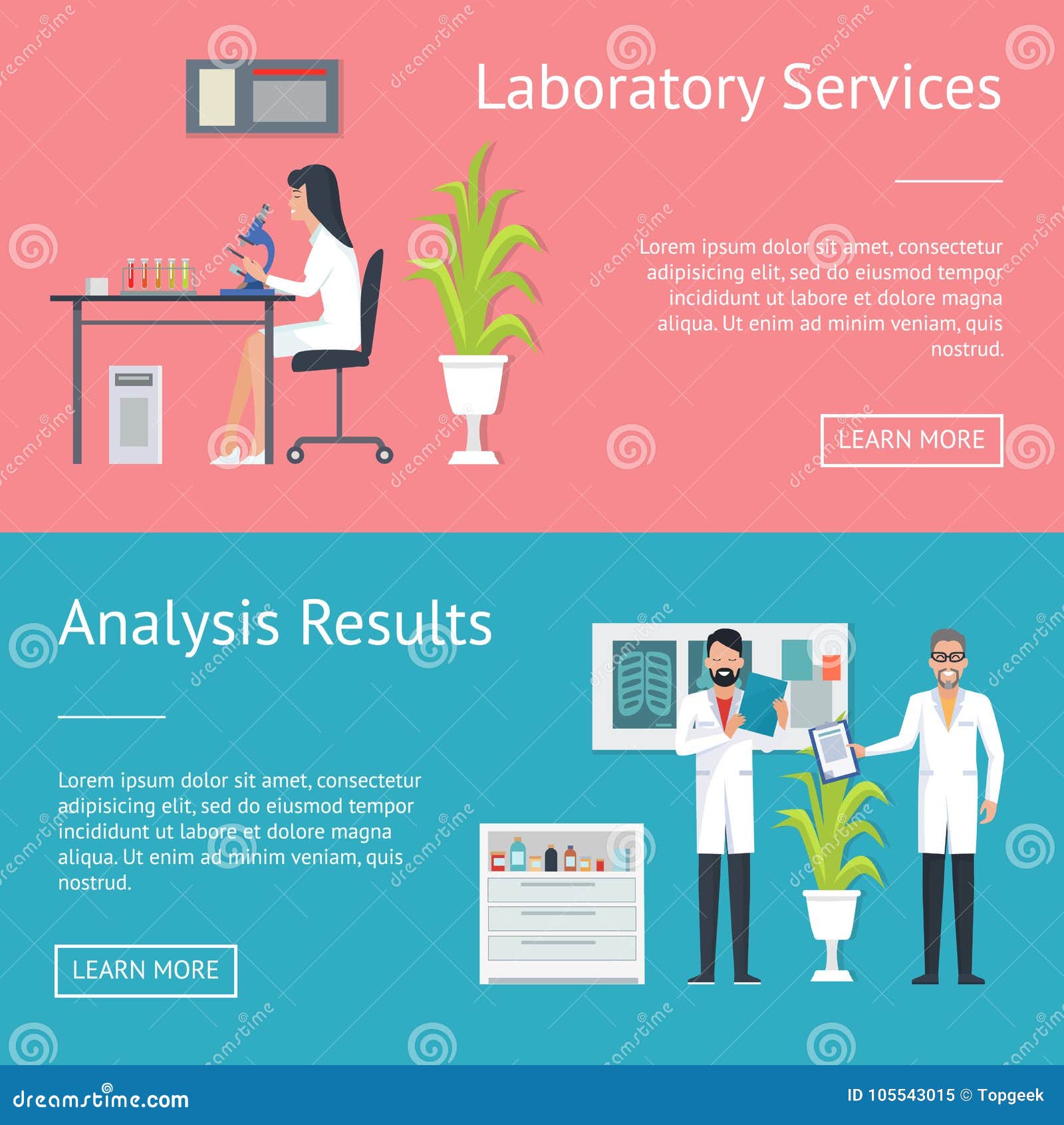 Laboratory Service and Results Vector Illustration Stock Vector ...