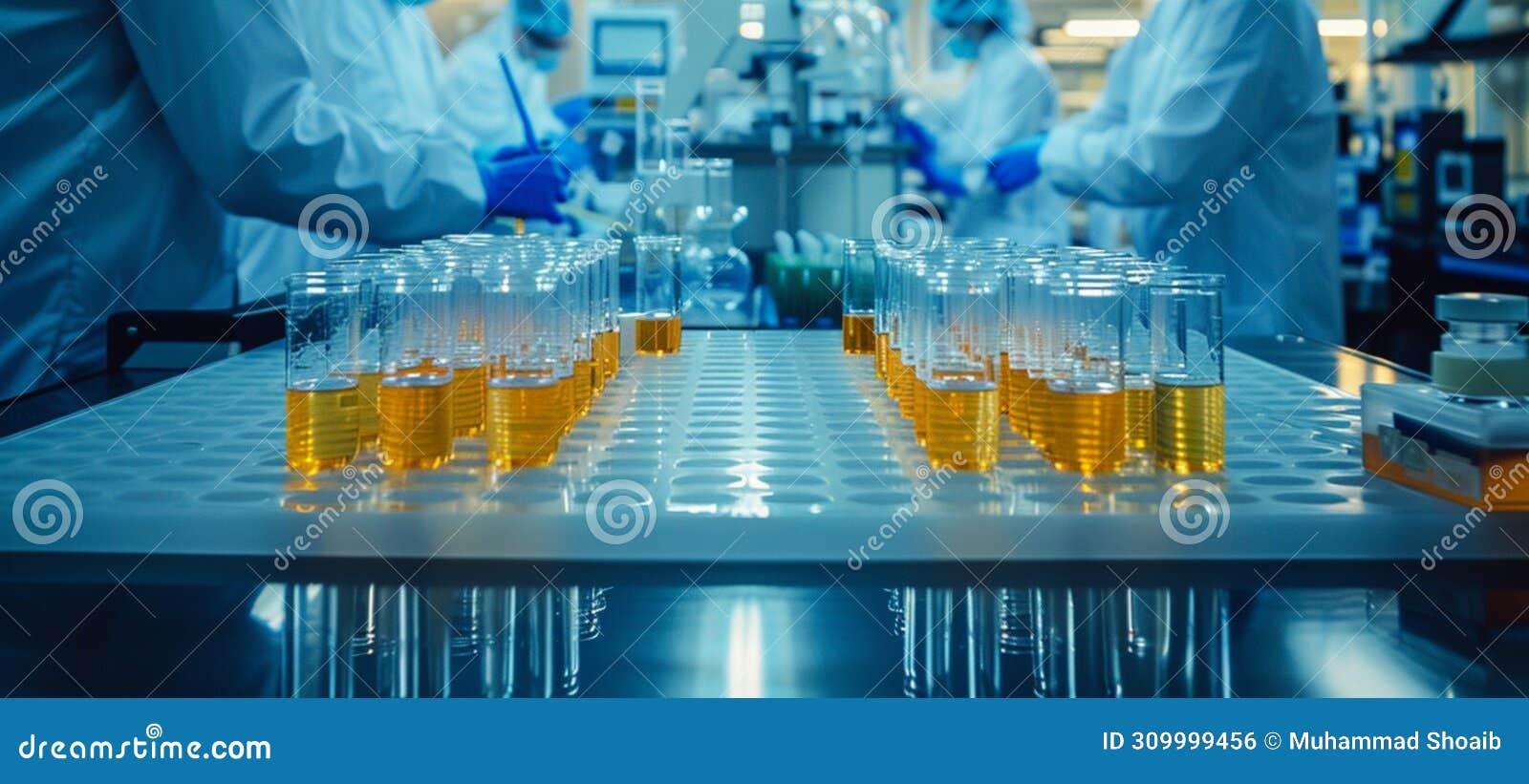 Laboratory Setting Depicts Scientists Conducting Various Scientific ...