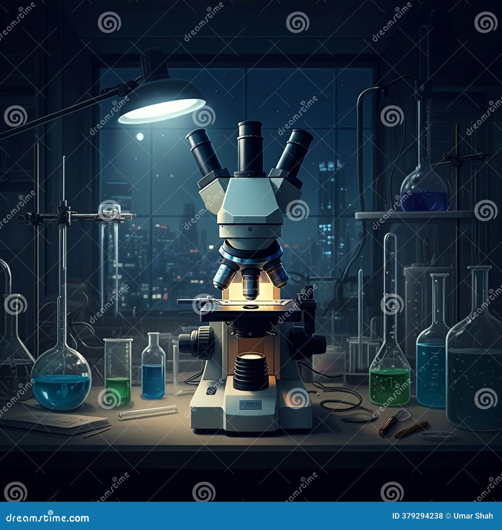 Focus Microscope Cartoon Vector Illustration | CartoonDealer.com #367401497