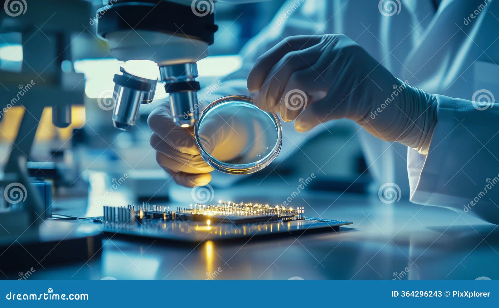 Microchip Using Photolithography And Deposition Processes Royalty-Free ...