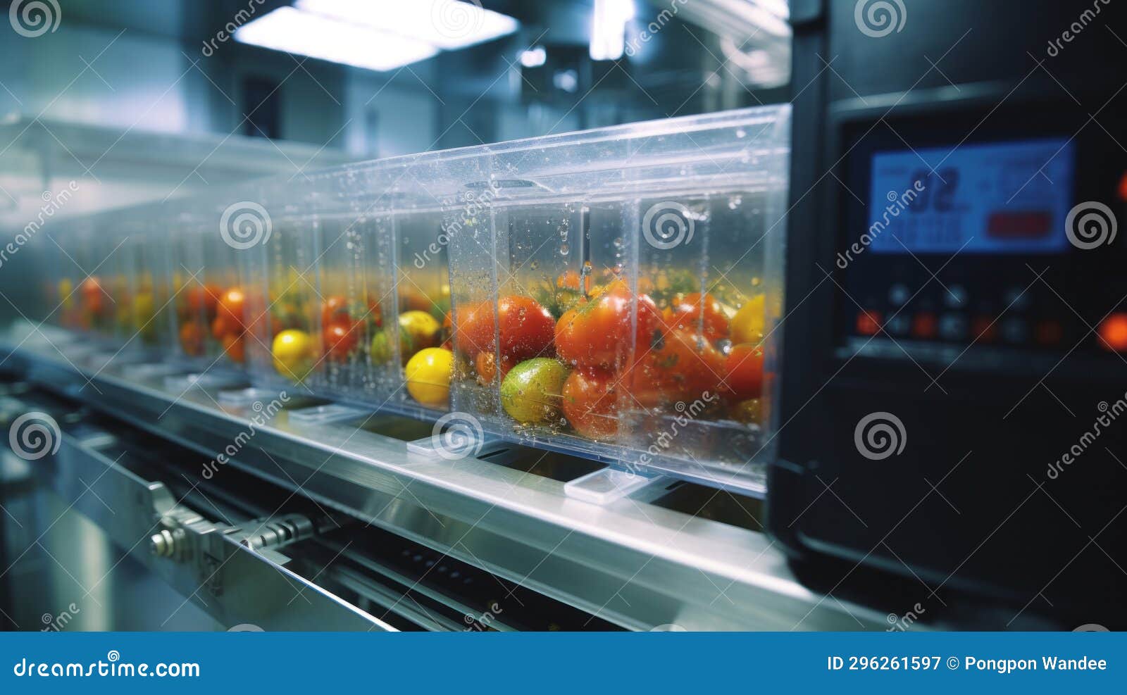 Laboratory Setting Where a Machine is Used for Testing Trays of ...