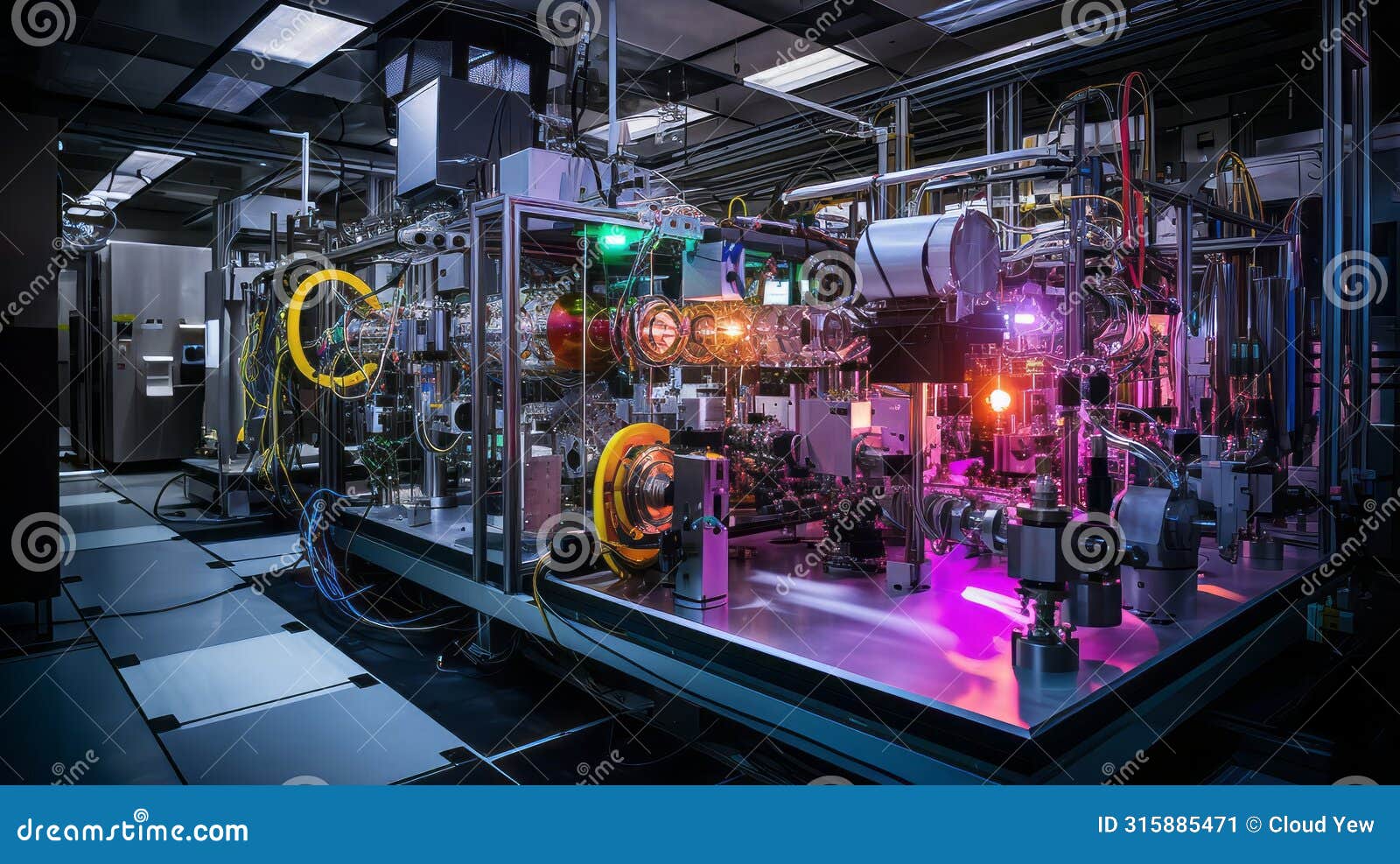 Laboratory Setup for Particle Physics Experiments Stock Illustration ...