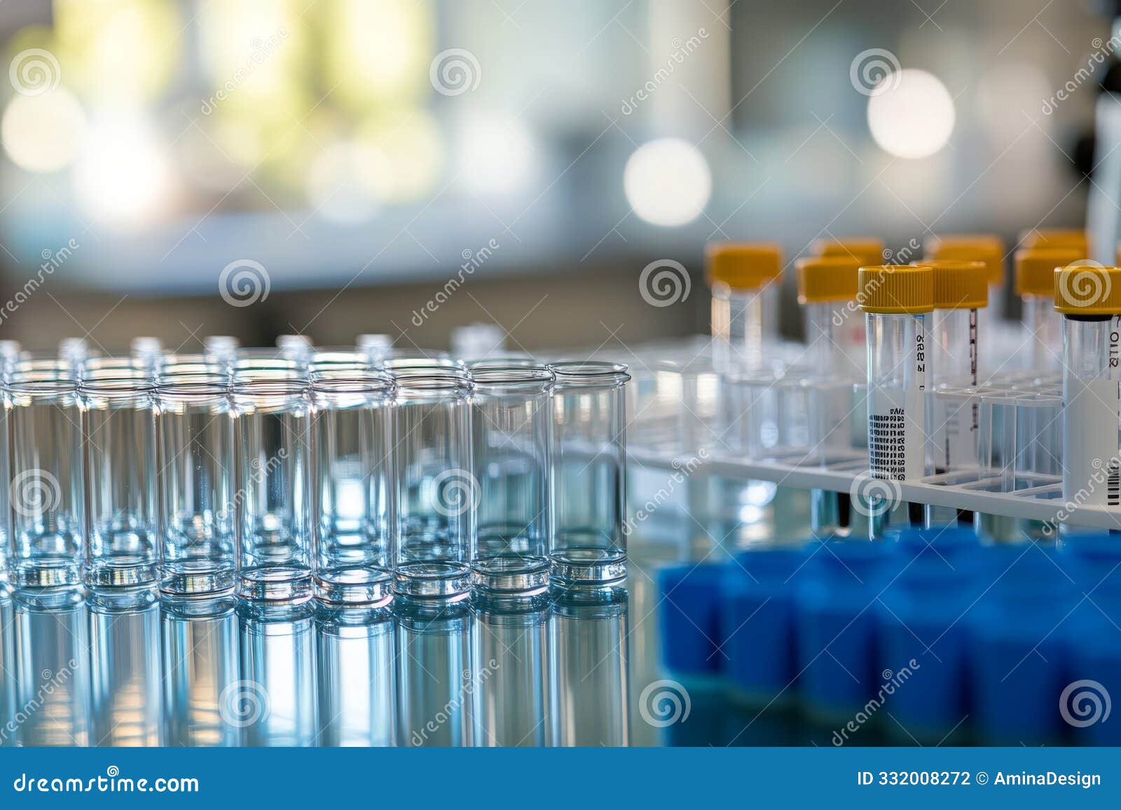 Laboratory Setup with Test Tubes, Equipment, and Tools for Analysis and ...