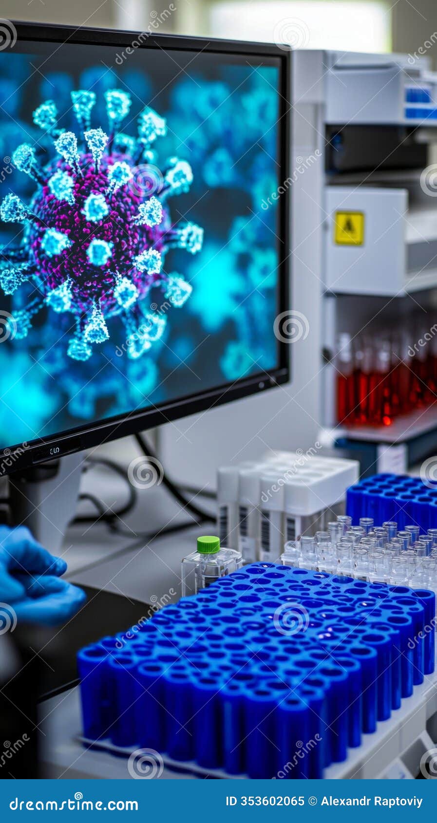 Laboratory Setup for Virus Research with Digital Display of Pathogen on ...