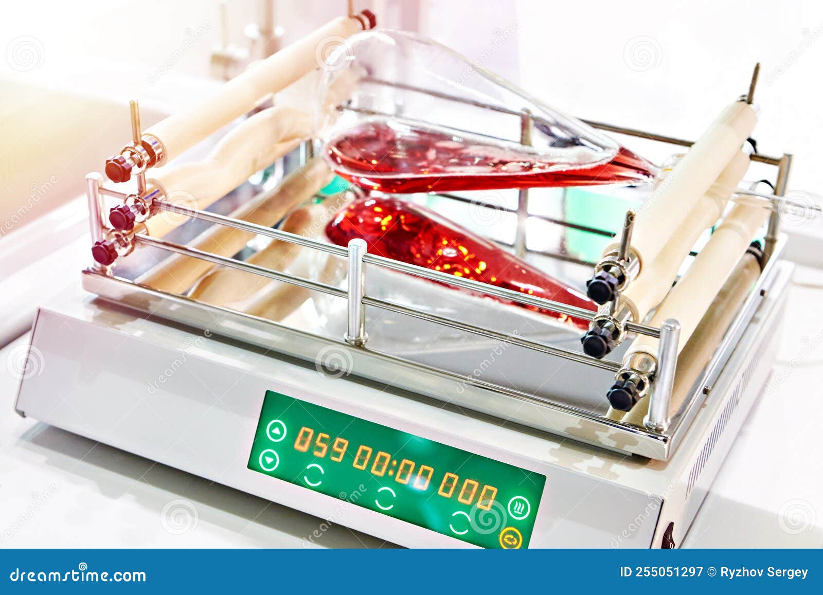 Laboratory Heating Blocks With Flasks Royalty-Free Stock Photography ...