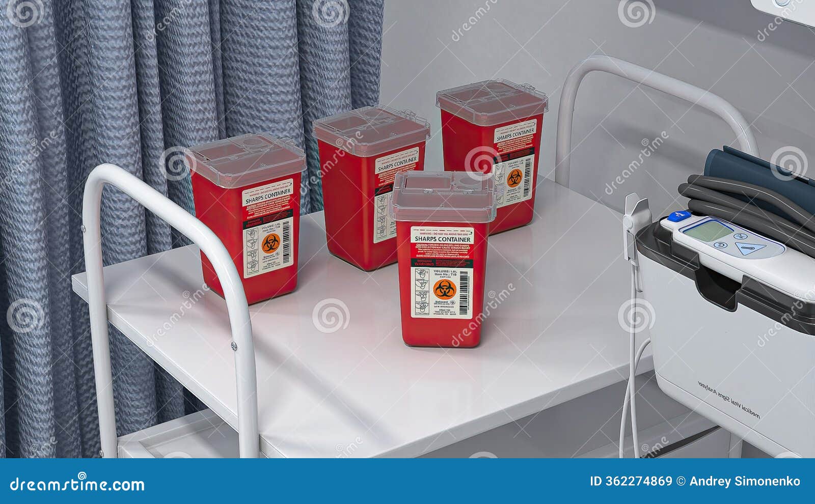Laboratory Sharps Container for Safe Disposal of Waste Stock Image ...
